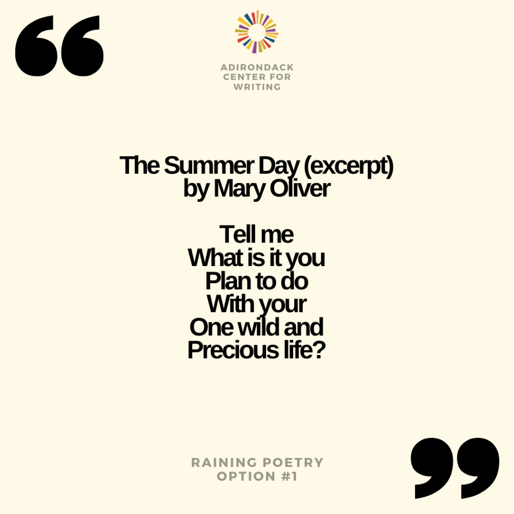 Raining Poetry Project