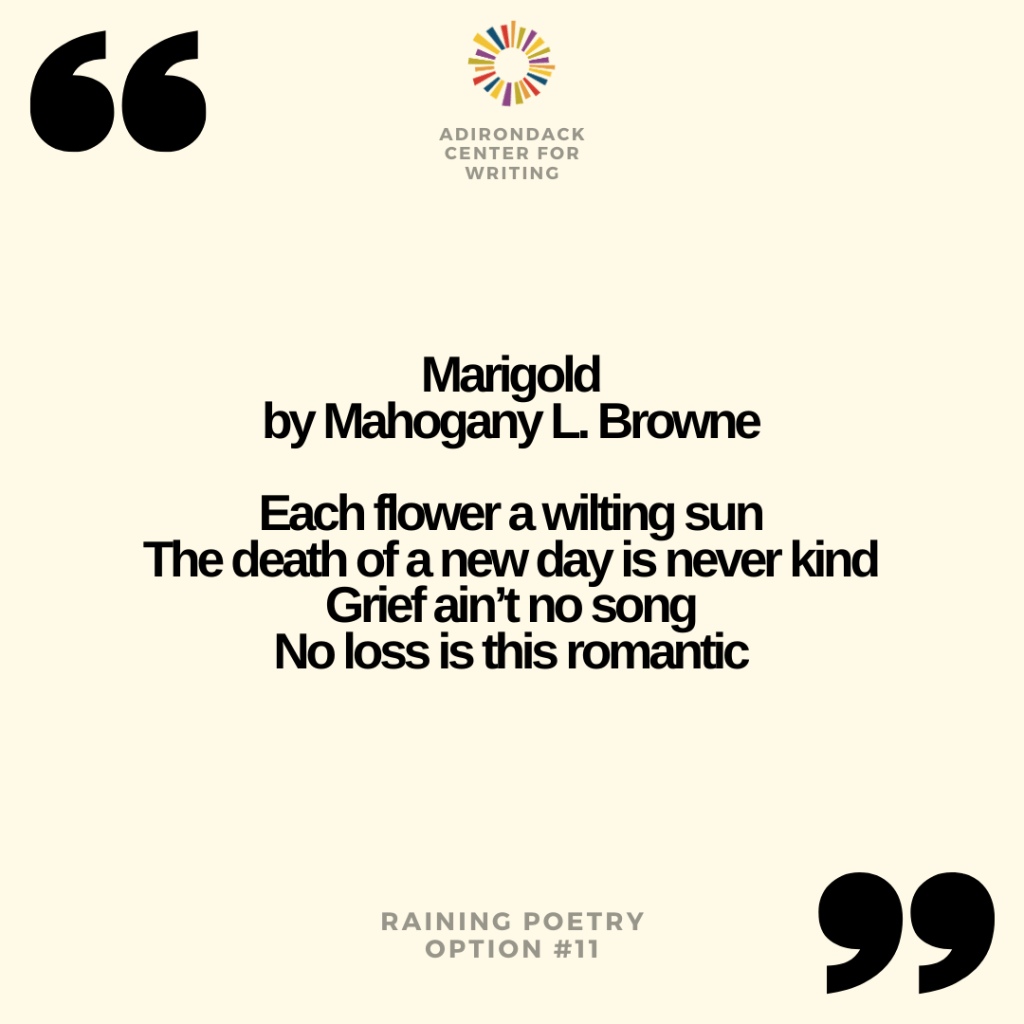 Raining Poetry Project