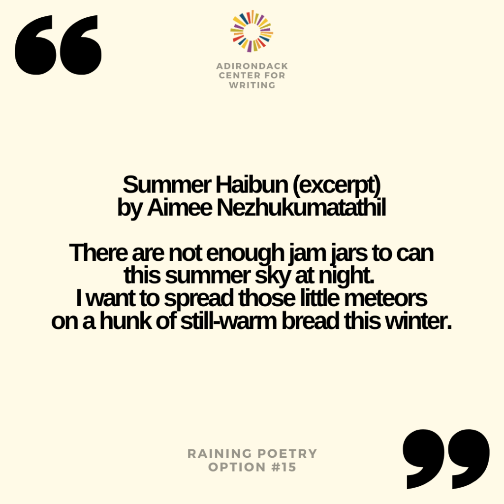 Raining Poetry Project